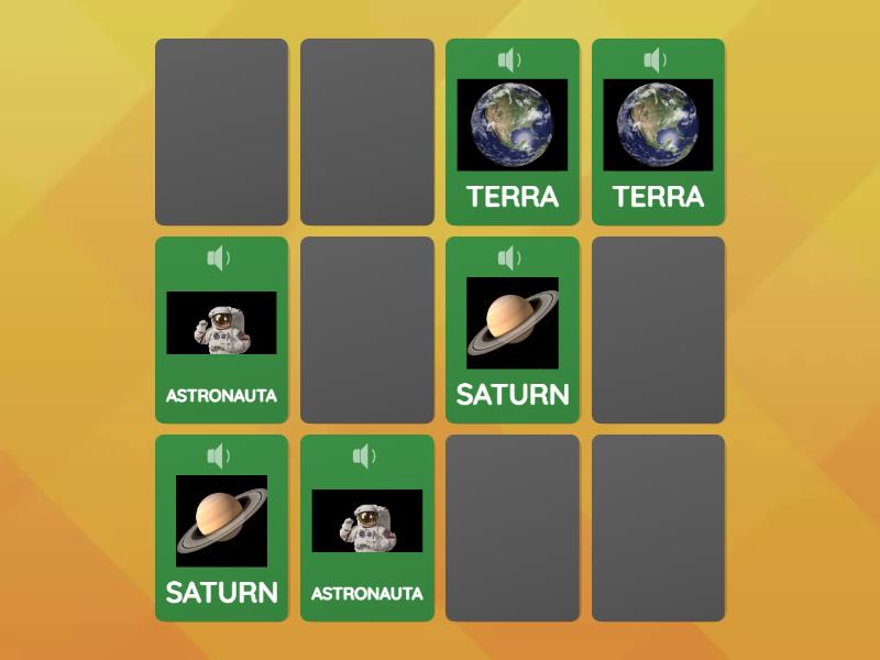 Memory Planetes - Matching pairs