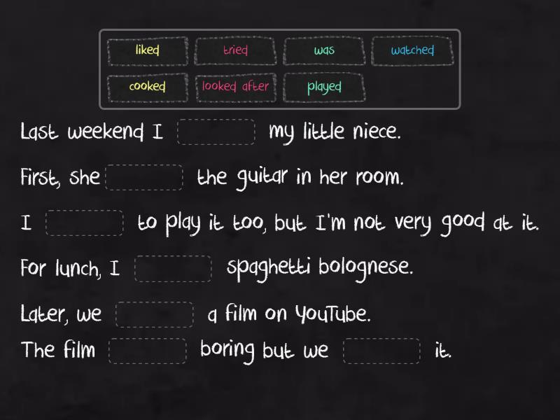 REGULAR VERBS 4 - Complete the sentence