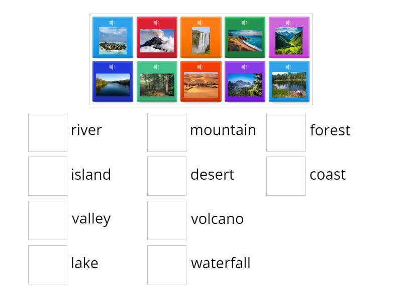 Geography features - Match up
