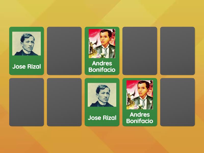 Memory Game ng mga bayani - Matching pairs