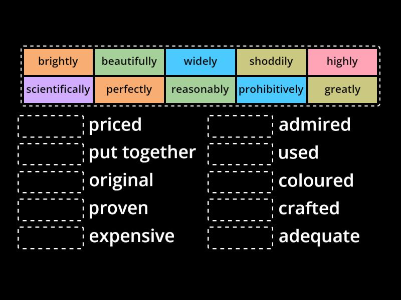 C2.3 ADVERB + ADJECTIVE COLLOCATIONS - Match up