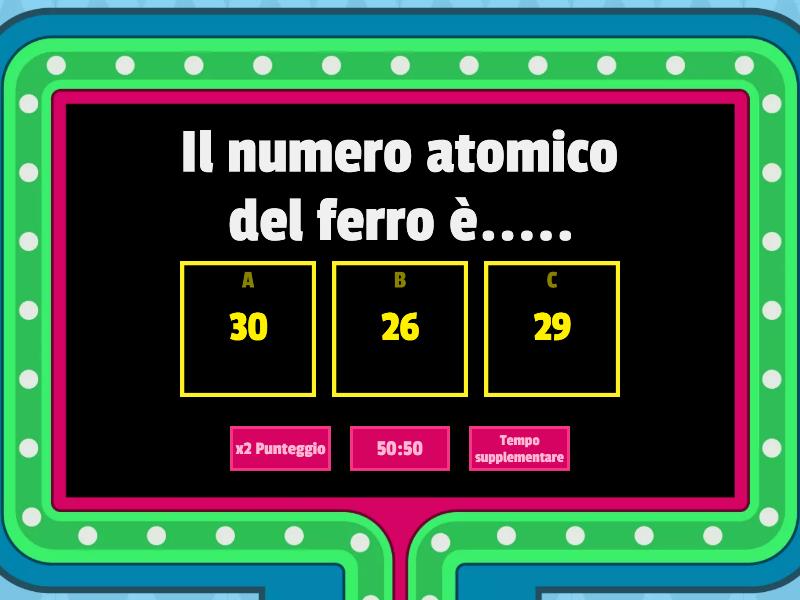 Wordwall ferro - Gameshow quiz