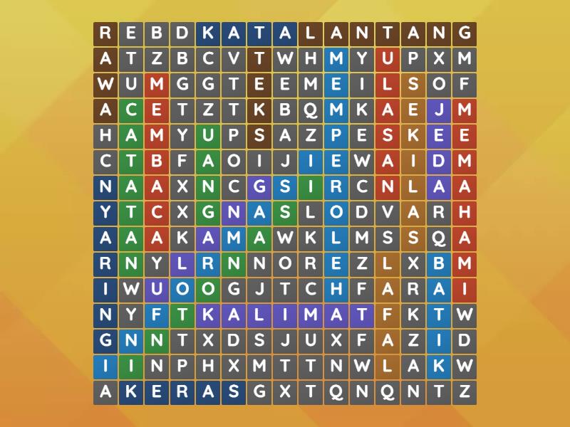 bahasa indonesia - Wordsearch