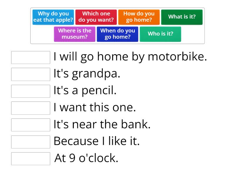WH questions - Match up