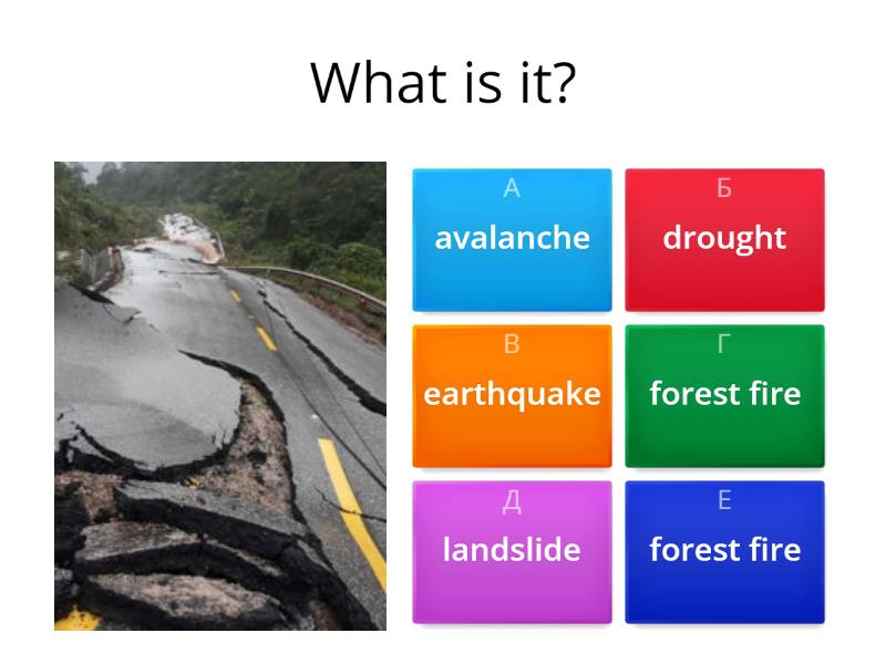 Natural disasters - Quiz