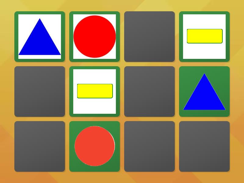 Shapes (memory game) - Matching pairs
