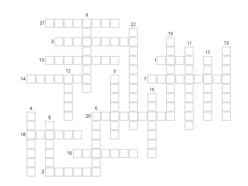 Morphology Words - Crossword