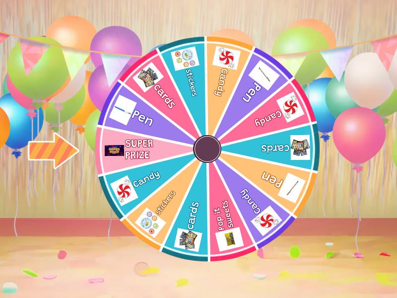 Prizes - Spin the wheel