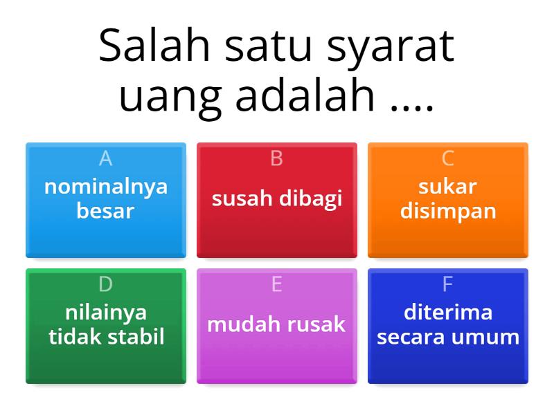 pre test alat pembayaran - Quiz