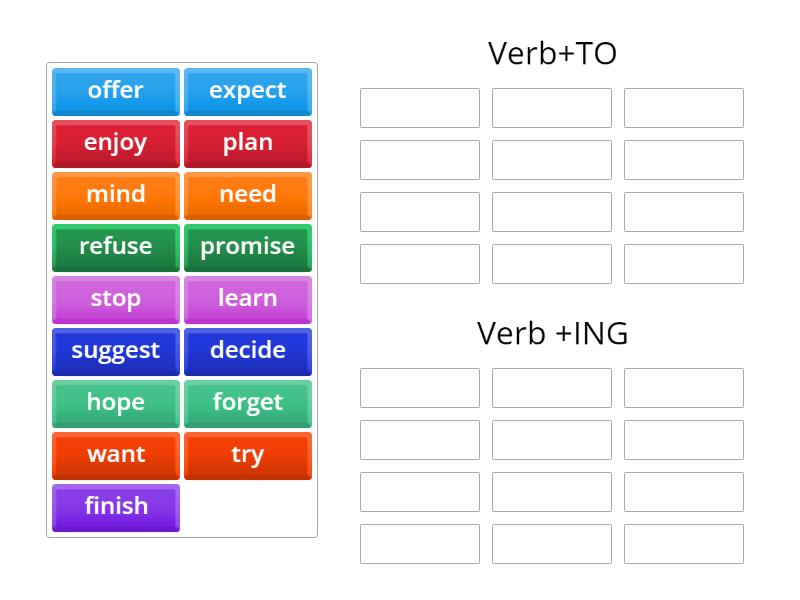 To or ING group - Group sort