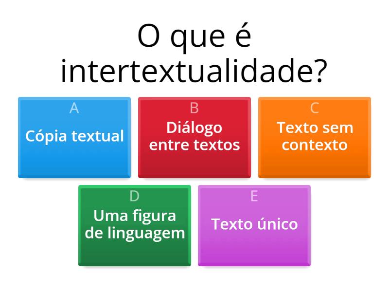 Intertextualidade Implícita e Explícita - 9º Ano - Quiz