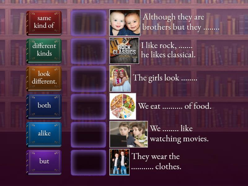 compare people vocab 1 controlled - Match up