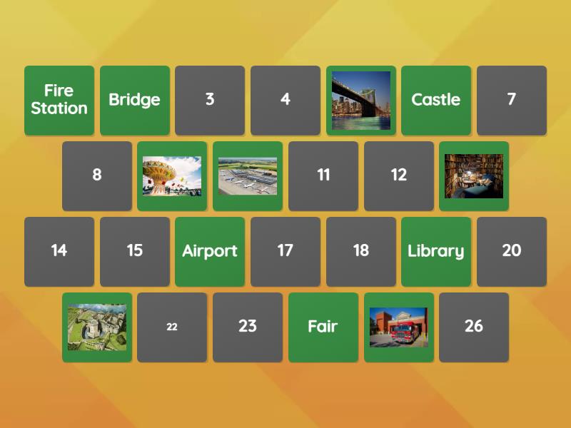 Going Places Wordwall - Matching pairs