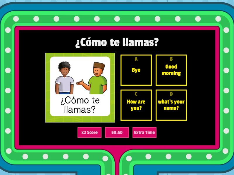 Los saludos - Gameshow quiz