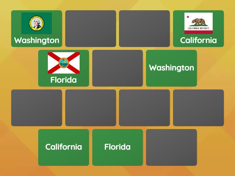 US state Flags, flags, flags! - Matching pairs