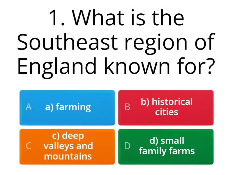 Discover Britain: England - Quiz