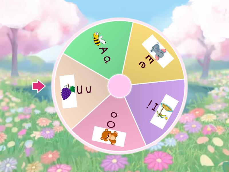Aprendamos las vocales. - Rueda aleatoria