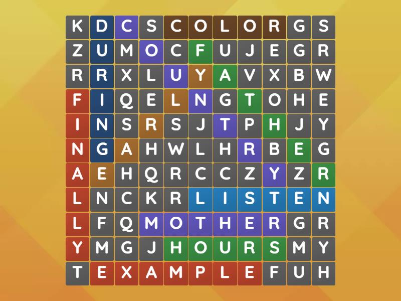 Lesson 28 Super Word - Wordsearch