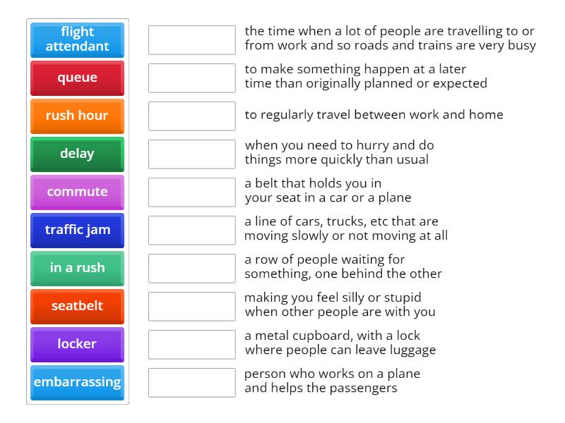 2B Vocabulary - Match up