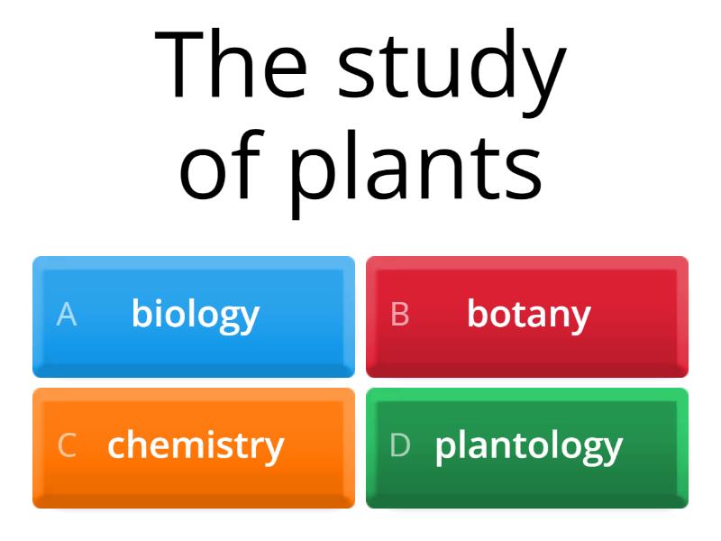 Botany Test - Quiz