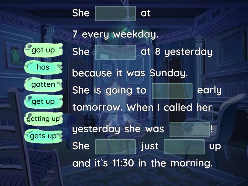 Insert the correct part into the sentences - Complete the sentence