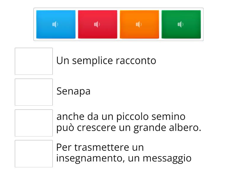 PARABOLA DEL GRANELLO DI SENAPA - Une las parejas
