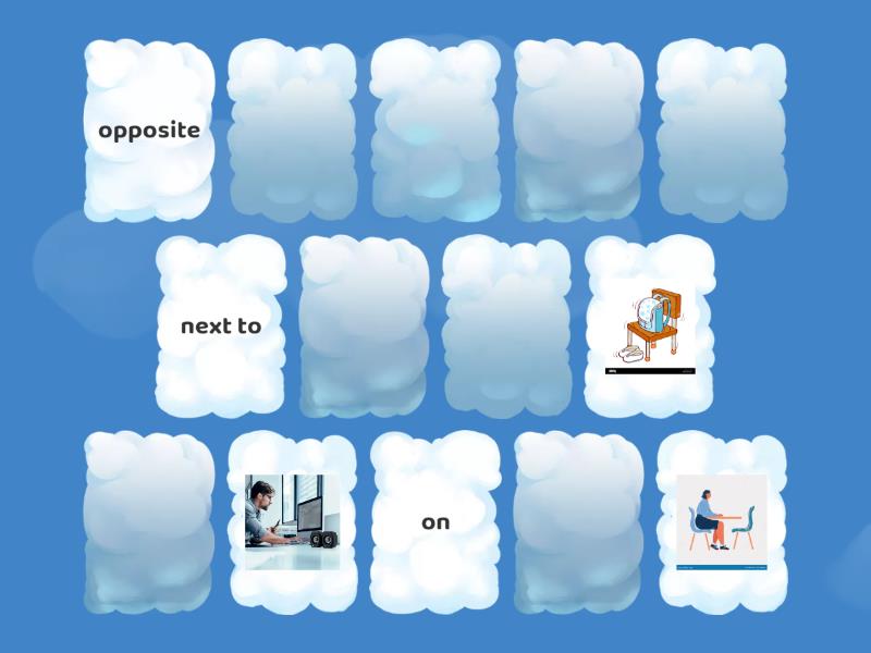 Prepositions of place - Matching pairs