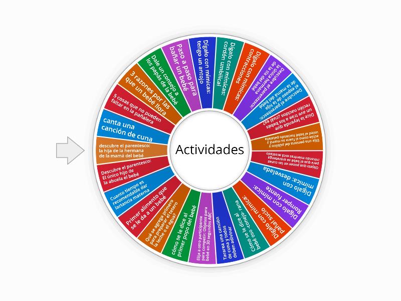 Ruleta baby shower - Spin the wheel