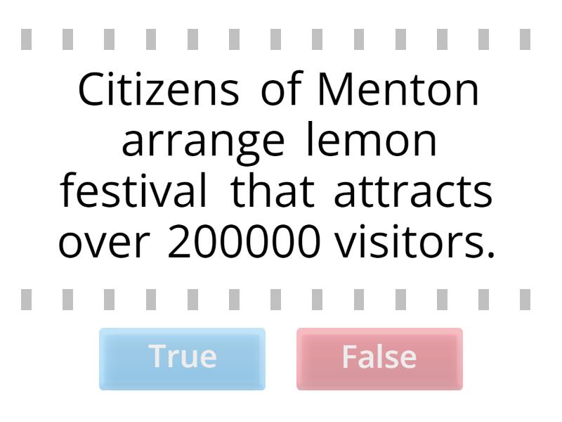 S6 Module 2a "Lemon Art" - True or false