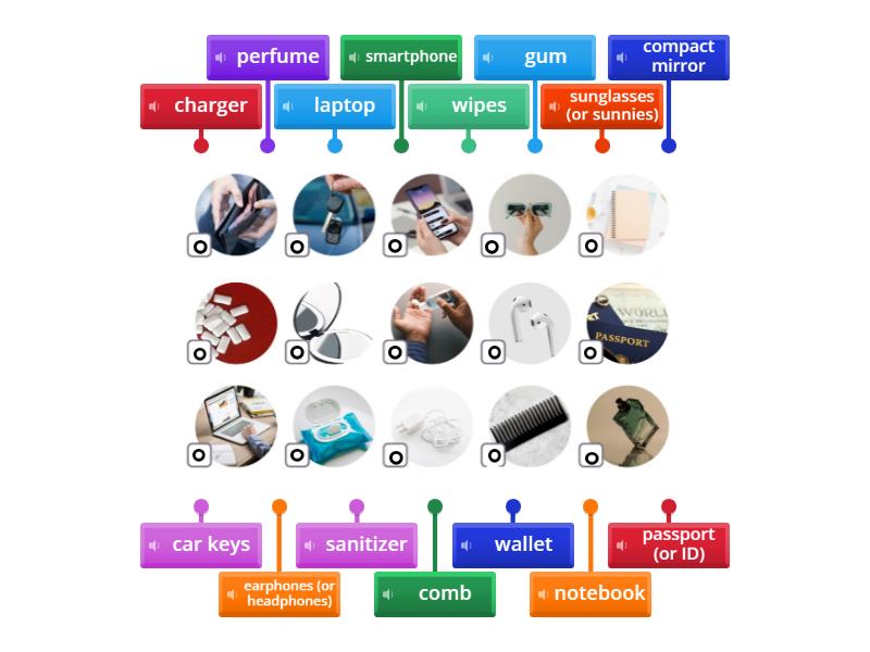 Everyday objects - Labelled diagram