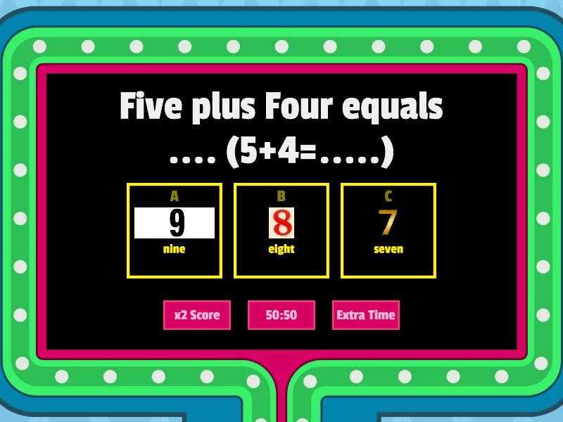 Additional numbers - Gameshow quiz