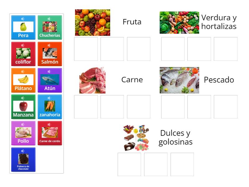 Clasificación de alimentos - Group sort