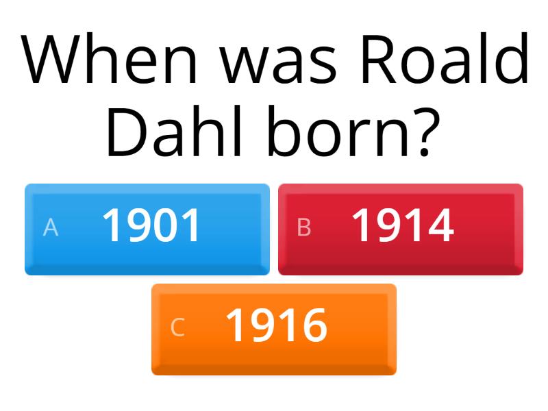 Roald Dahl - Quiz