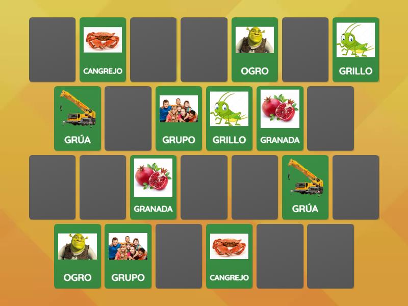 Palabras con GR - Matching pairs