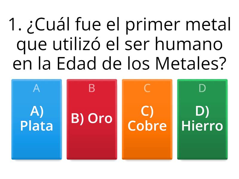 La Edad De Los Metales Questionário