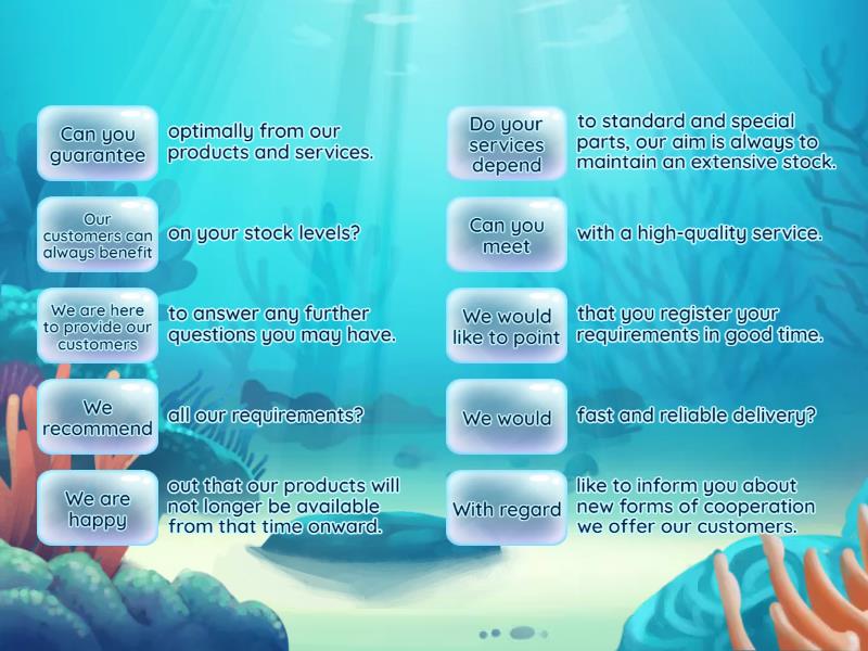 Spare parts supply letter - vocabulary part 2 - Unscramble