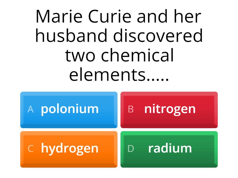 Marie Curie - Quiz