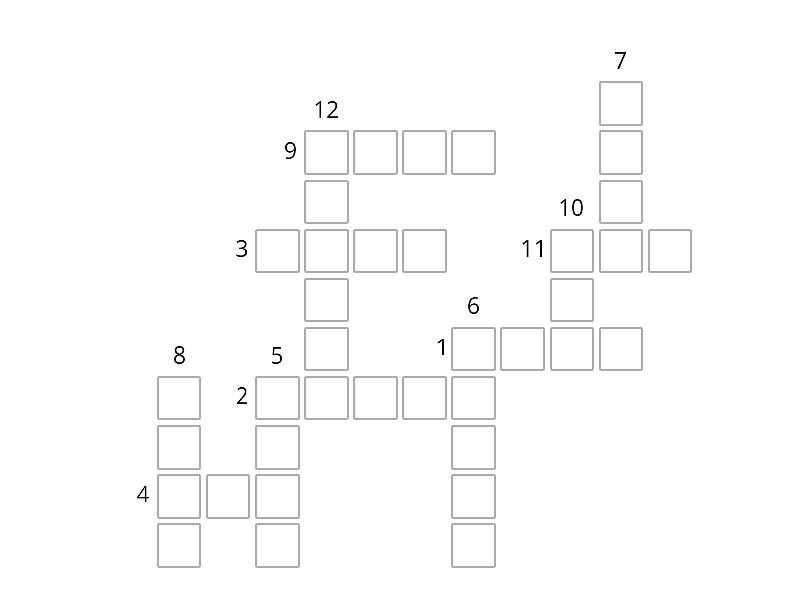 Power up 1 - Unit 9 - Page 110 - Crossword