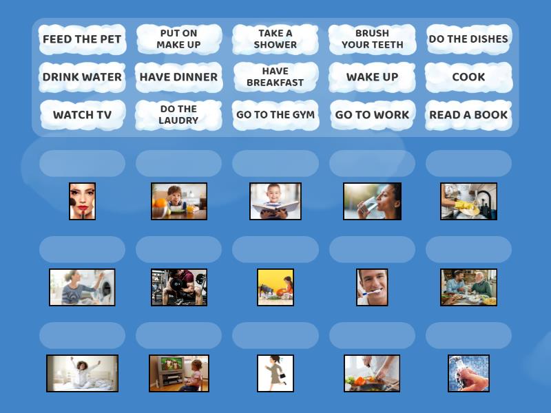 DAILY ACTIVITIES - Match up