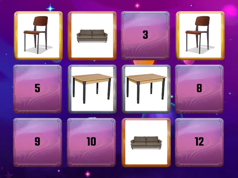 Memory furniture - Matching pairs