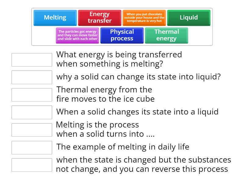 G4 Science Melting - Match up