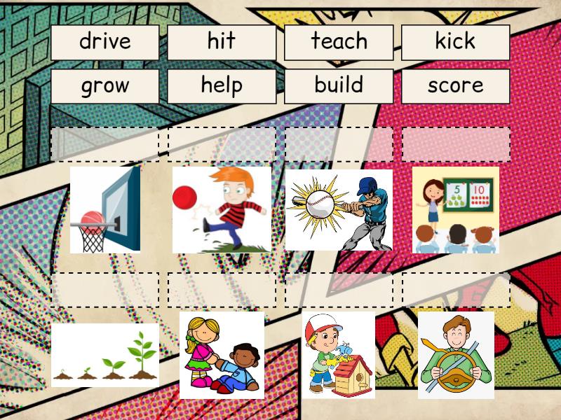 Look 2 Unit 5 Action Verbs - Match up