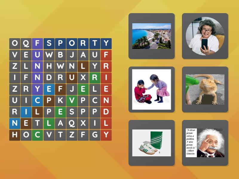 Go getter 1 personality adjectives - Wordsearch