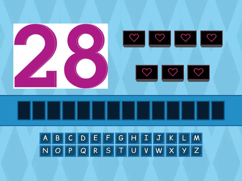 NUMBERS IN GERMAN - Hangman