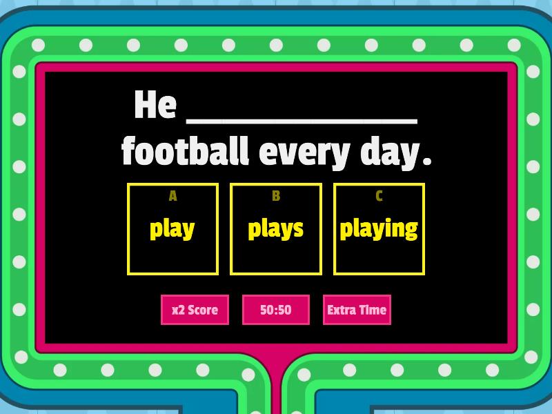 Present Simple - Gameshow quiz