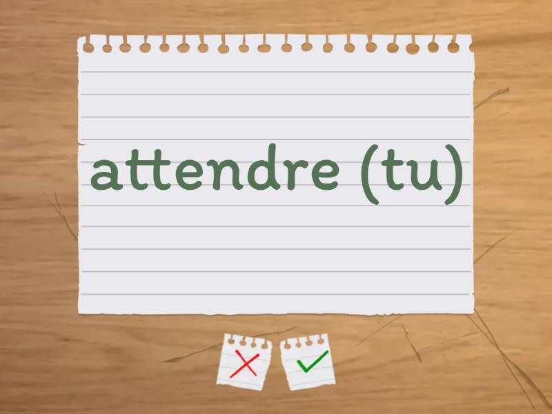 Présent: verbes en DRE - Flash cards