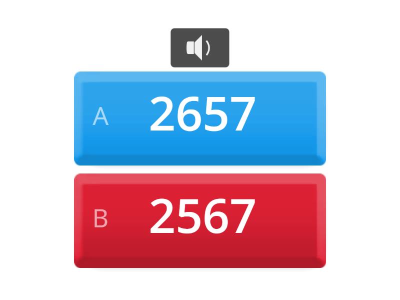 Numbers audio - Quiz