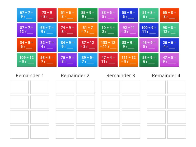 Remainder Sorting Game - Group sort
