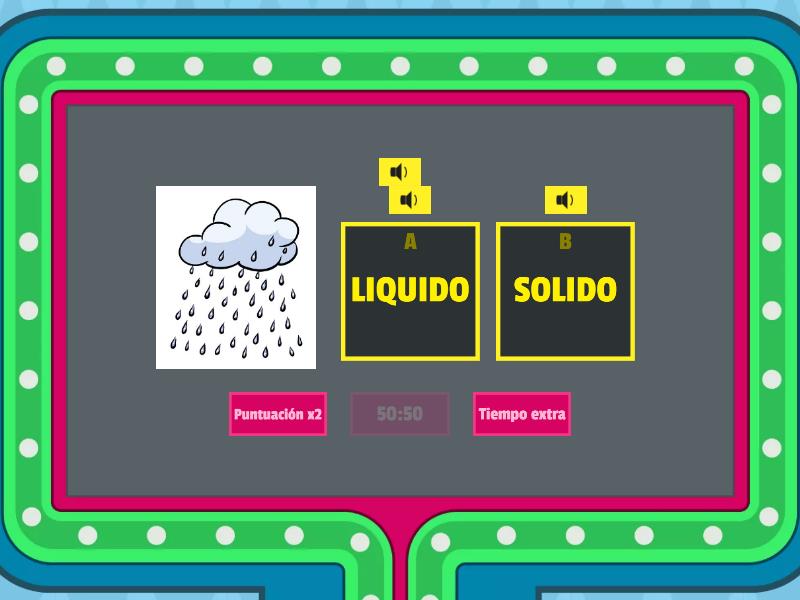 SOLIDO - LIQUIDO - GASEOSO - Concurso de preguntas