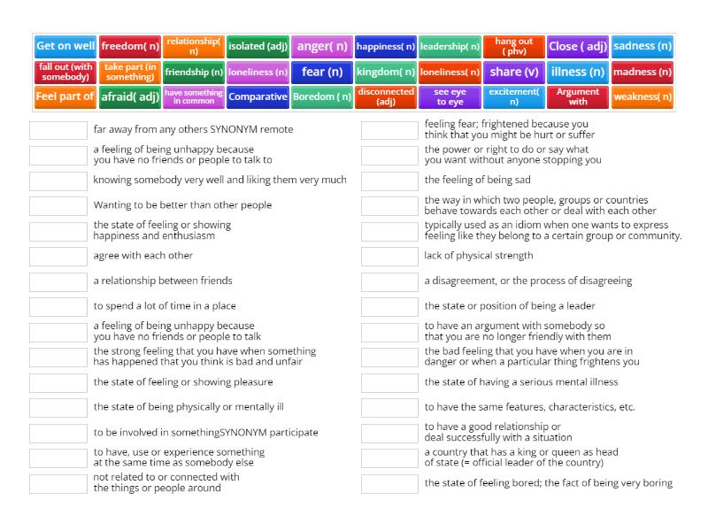 b1 unit 8 - Match up